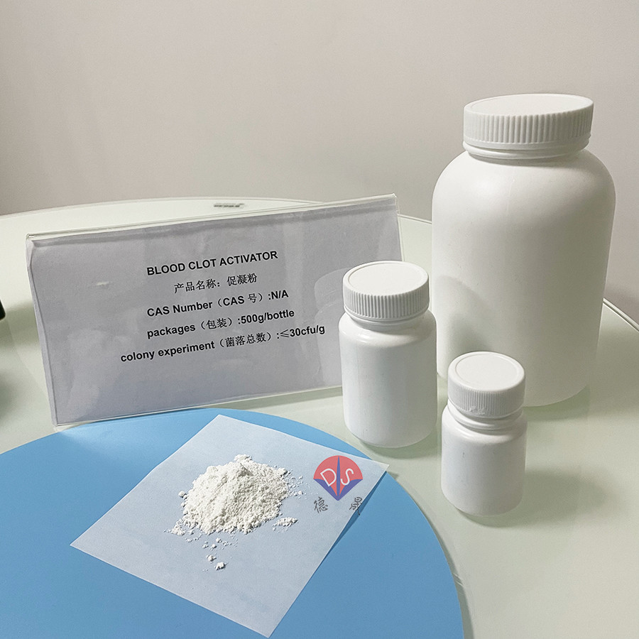 Blood collection tube additive - efficient coagulation powder usage method