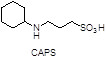 Difference between CAPS and Tris in electrophoresis experiment White powder